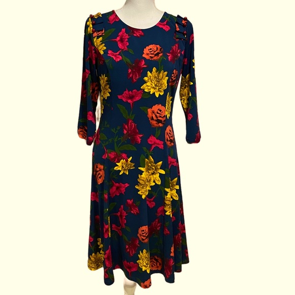Susan Graver Dresses Nwt Susan Graver Long Sleeve Dress Floral Xs